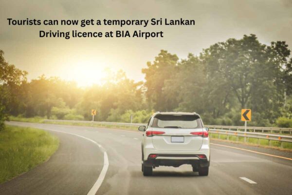 Tourist temporary driving licence at BIA Airport, Colombo, Sri Lanka
